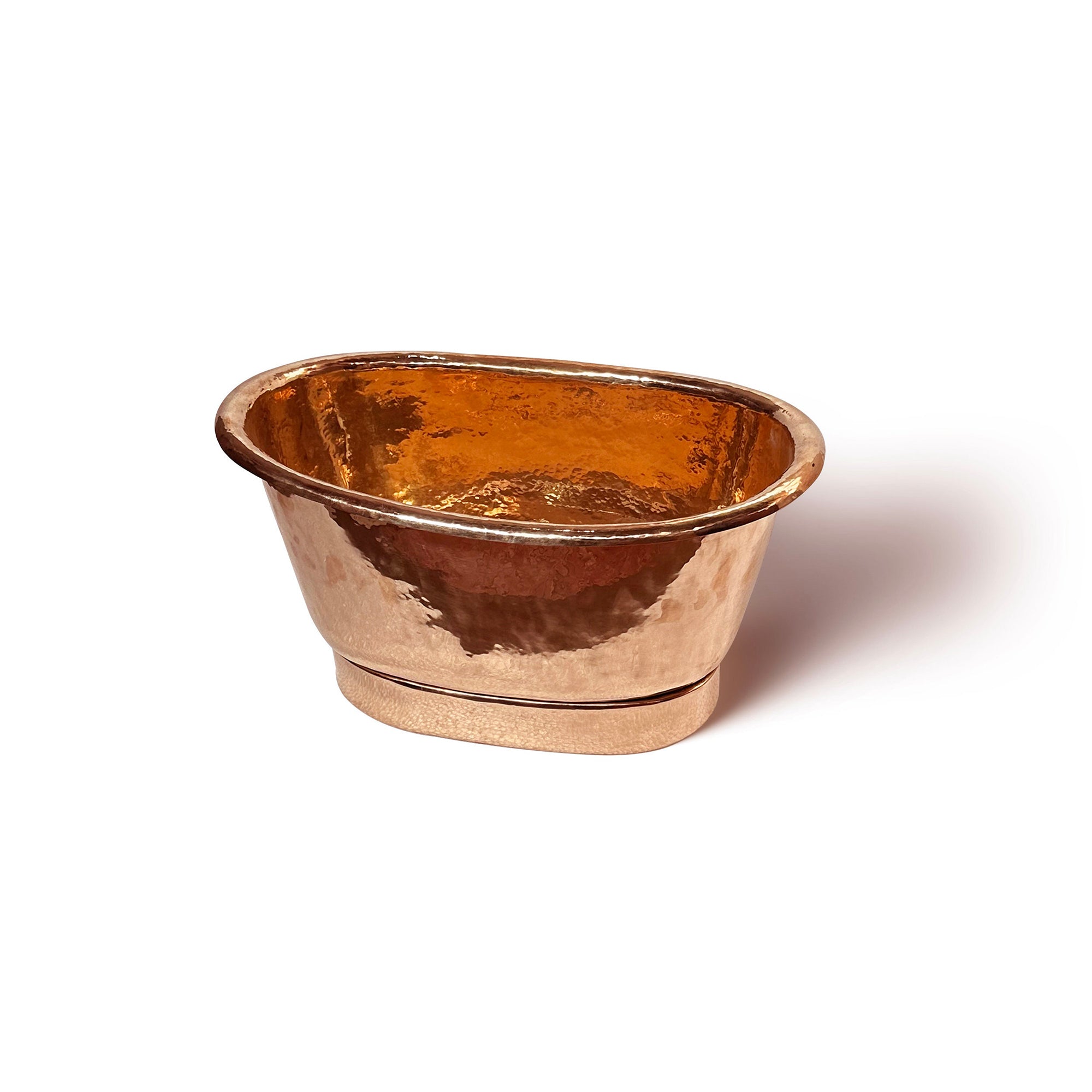 "Hand-Hammered Bathroom Copper Wash Basin - Vessel Sink Tub Style ...