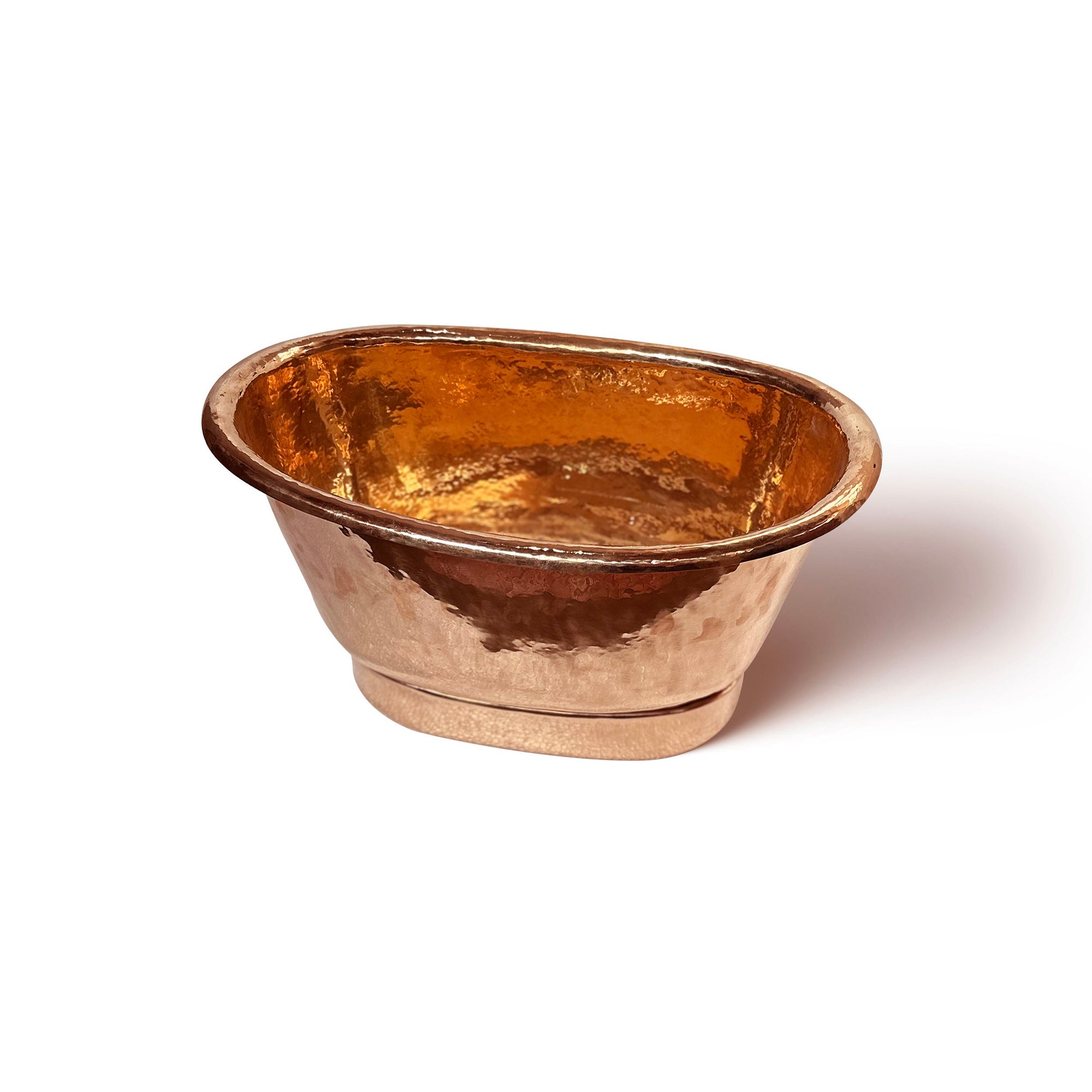 "Hand-Hammered Bathroom Copper Wash Basin - Vessel Sink Tub Style ...