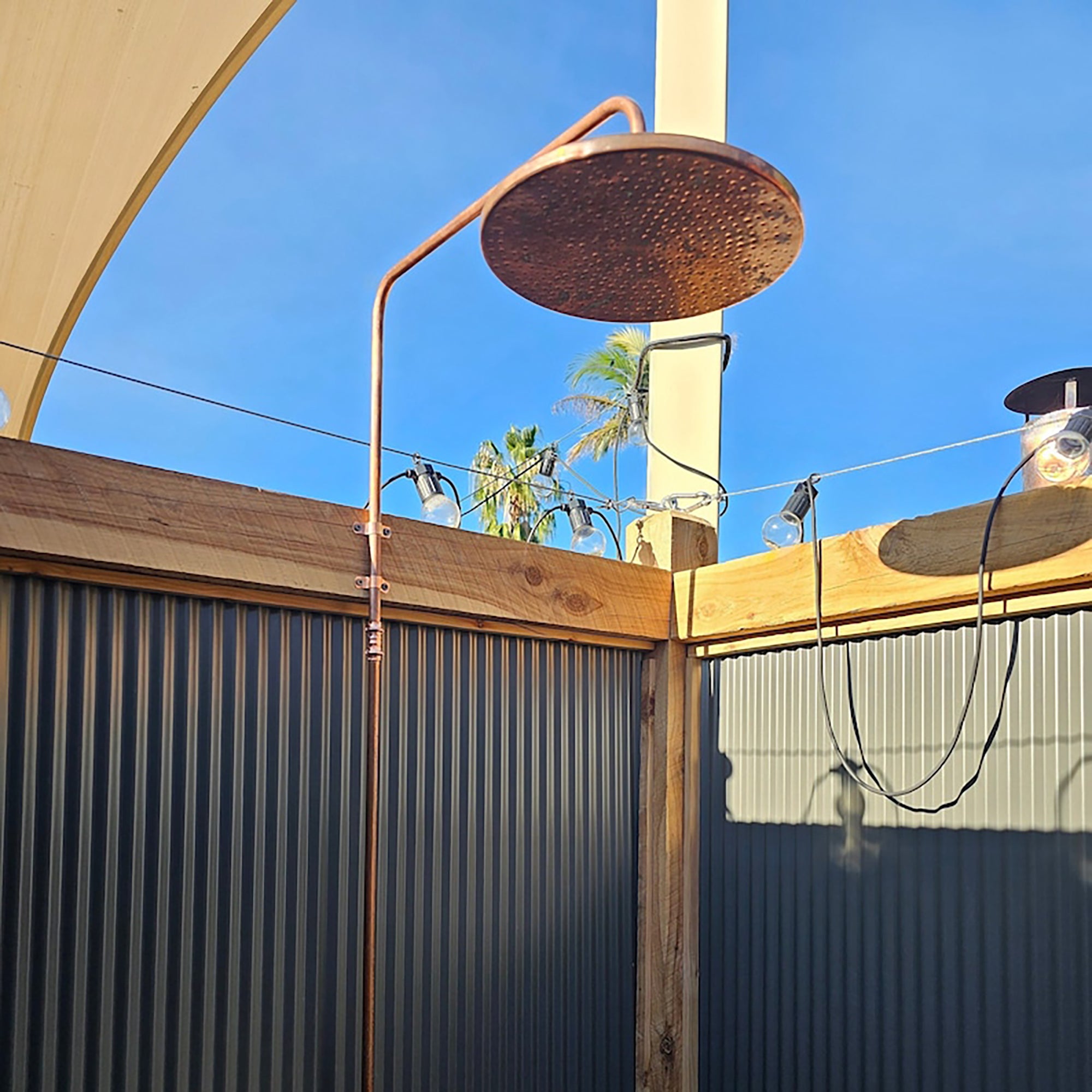 Copper Outdoor Shower & Natural Copper Rain Showerhead, Best Deals ...