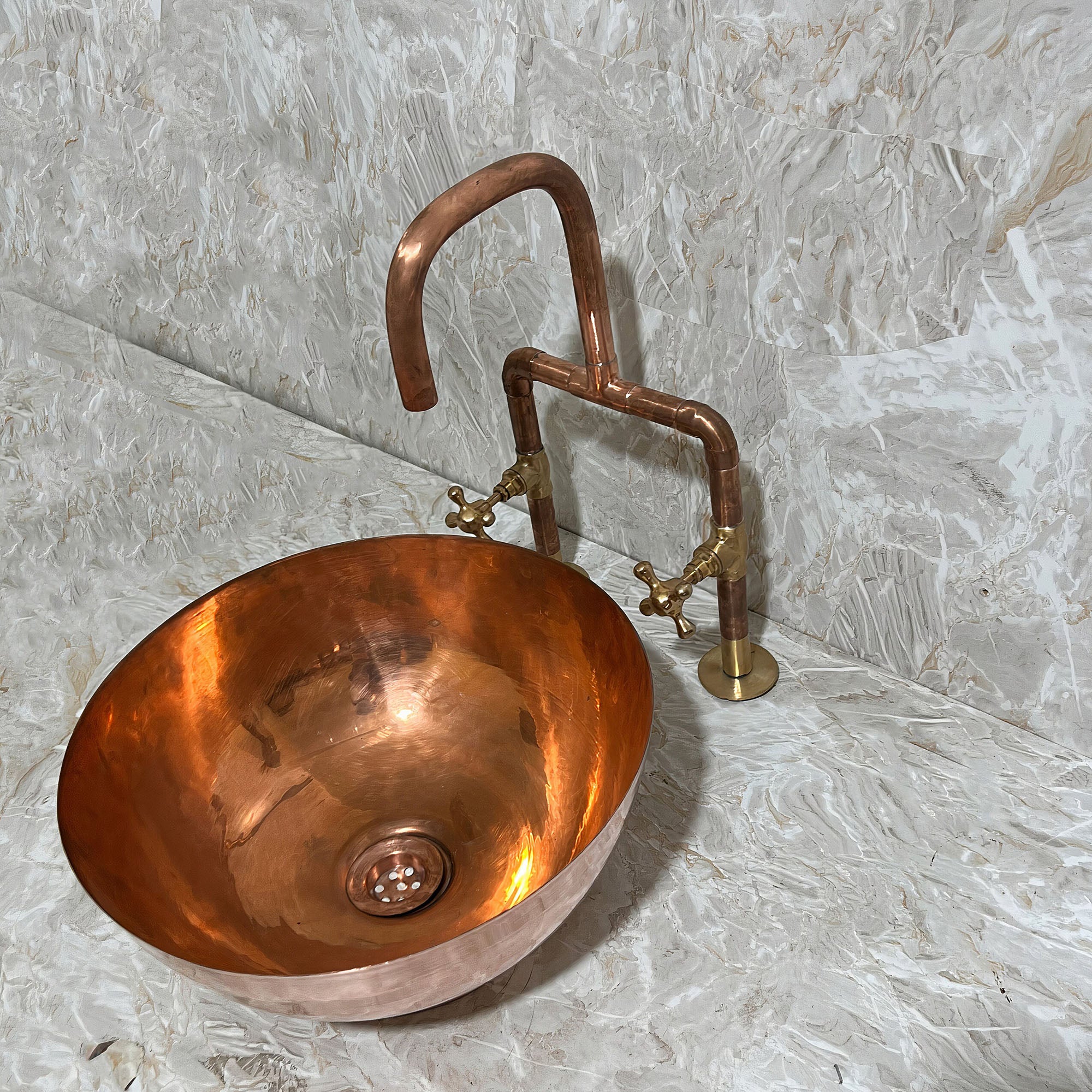 Handcrafted Copper Vessel Sink & Custom-Sized Bathroom Sink, Free ...