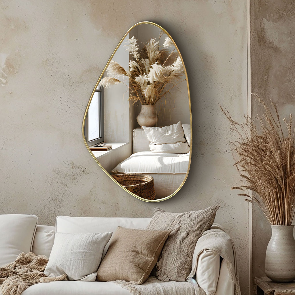 asymmetrical Mirror - Irregular Shaped Mirror | PURE BRASS FRAME ...