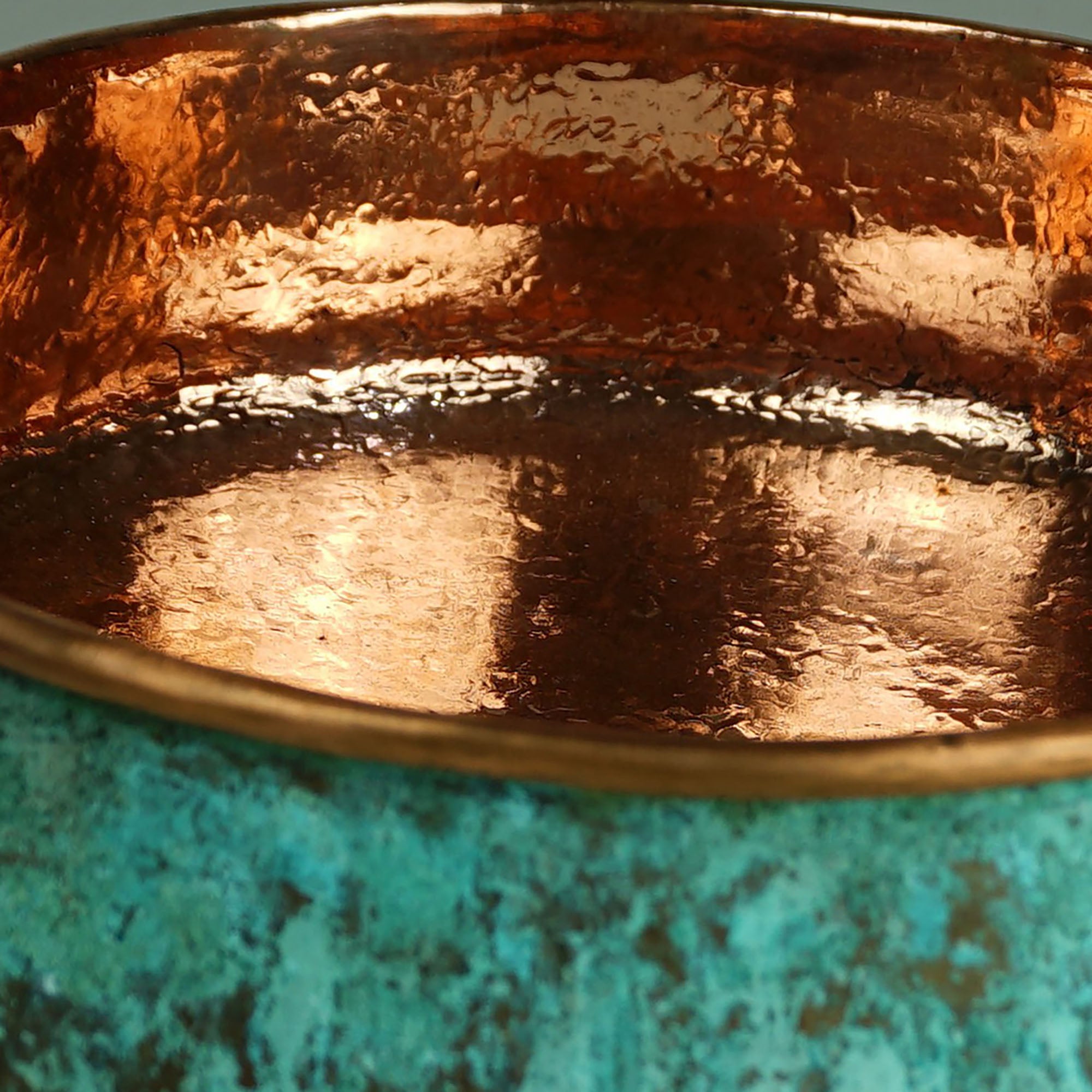 Handmade Copper Patina Bathroom Vessel Sink & Round Vessel Sinks ...
