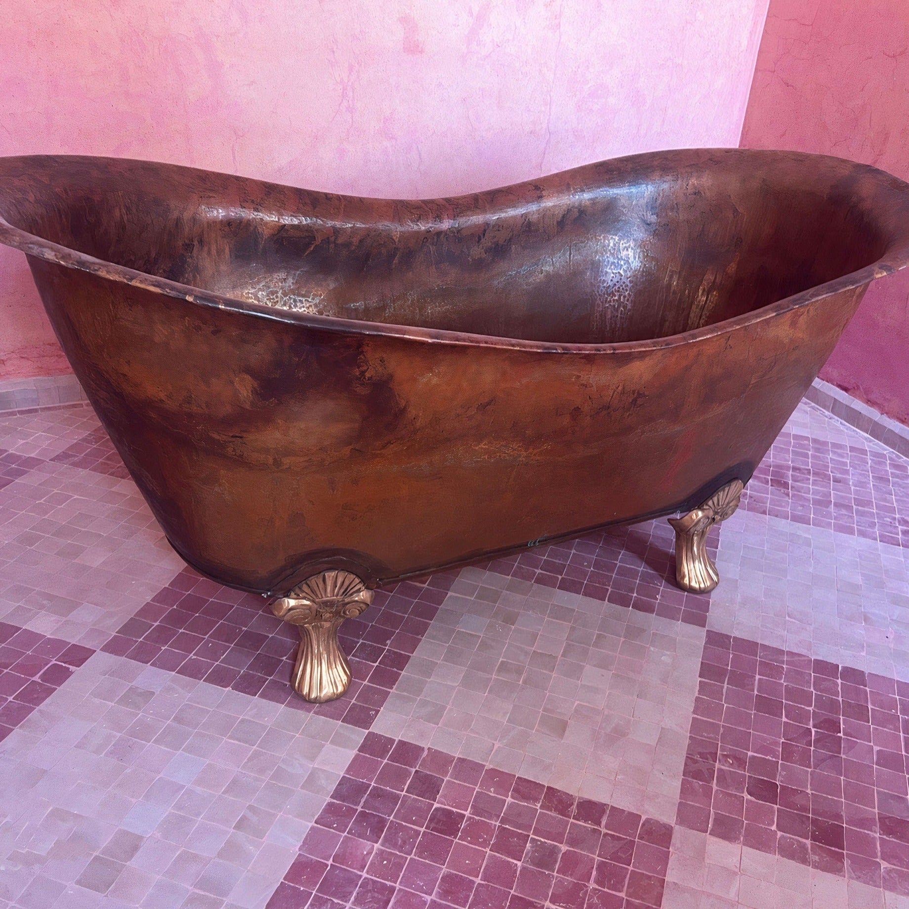 Aged Copper Clawfoot Tub & Rustic Copper Bathtub | Buy It! – CopperKesh