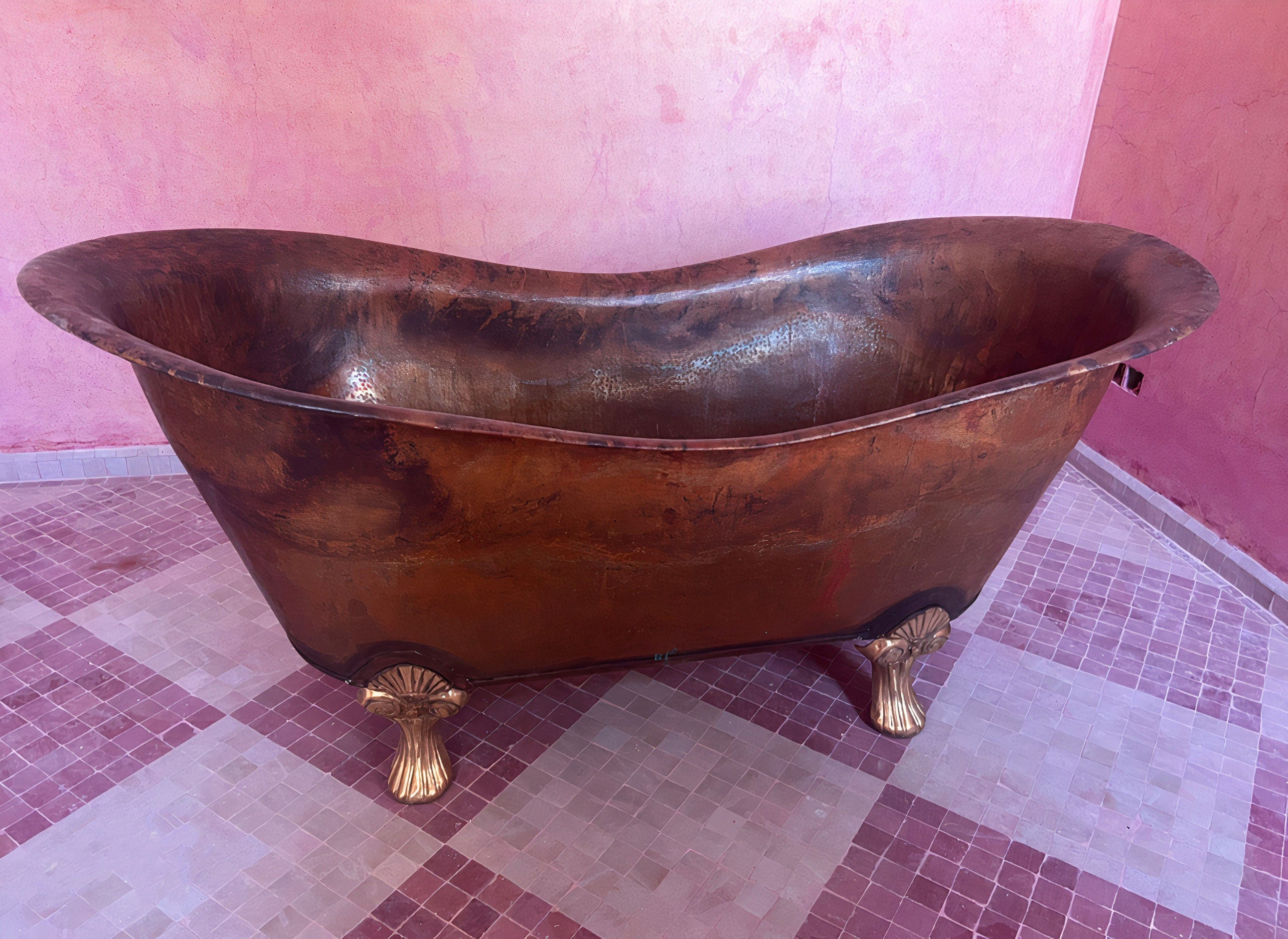 Aged Copper Clawfoot Tub & Rustic Copper Bathtub | Buy It! – CopperKesh