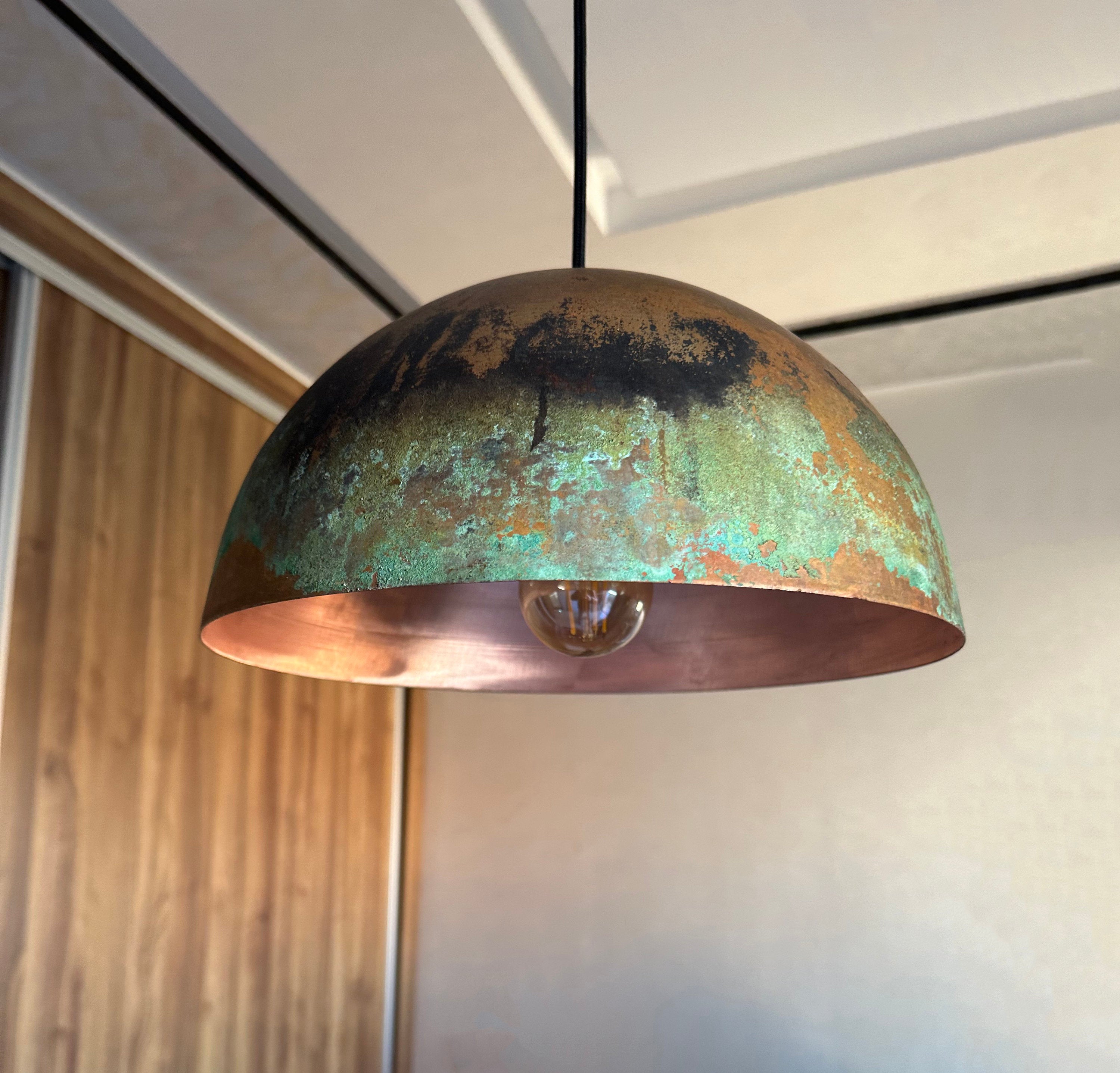 Handcrafted Copper Island Kitchen Lighting & Dome Pendant Light ...