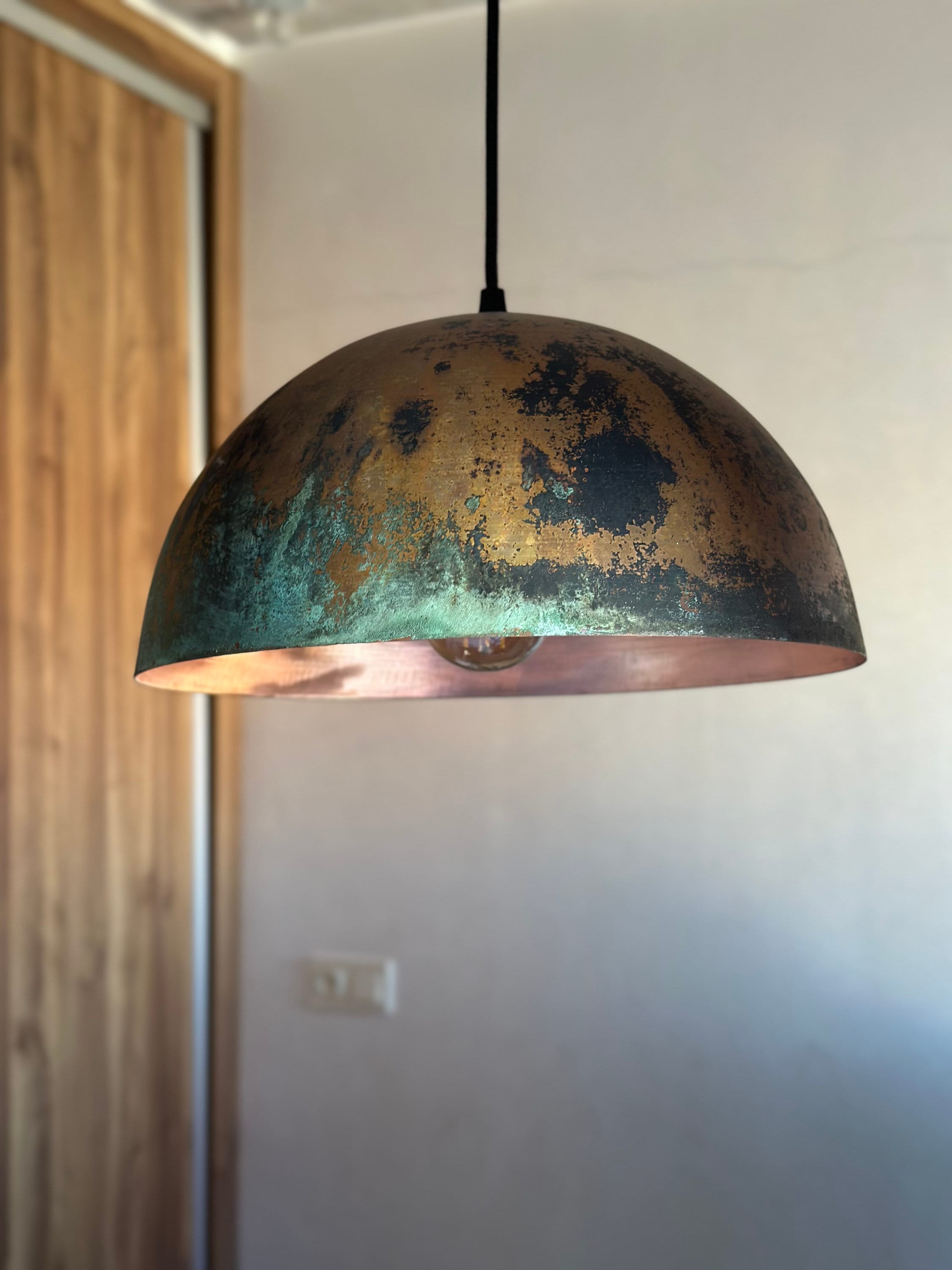 Handcrafted Copper Island Kitchen Lighting & Dome Pendant Light ...